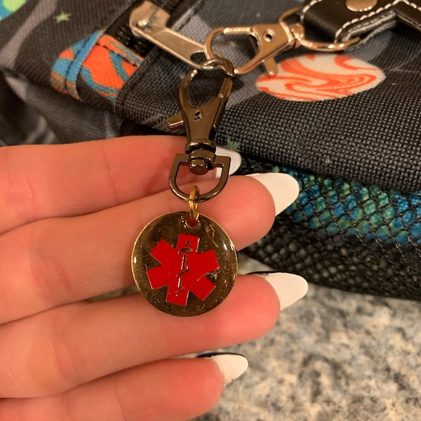 Red Medical Alert ID Bracelet With Soft Leather - Personalised, Any ...