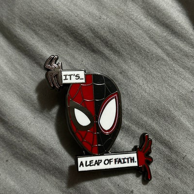 Spider-man Hanging Enamel Pin - Etsy