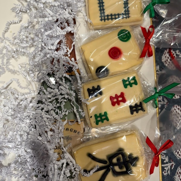Set of 8 Mahjong Tile Sugar Cookies - Etsy