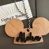 Christmas Lights Name Tags / Wooden Name Tags / Stocking Tags ...