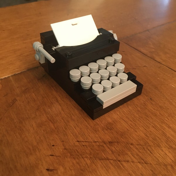 Retro Typewriter Brick Kit - Bricks and Full Color Instructions / Build ...