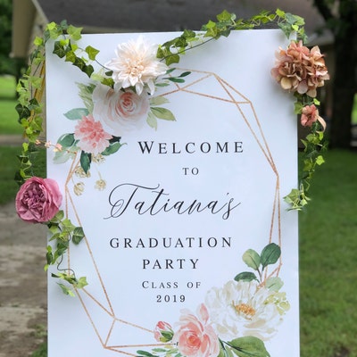 Welcome Sign Template Photo Collage Graduation Poster - Etsy