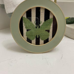 Striped Butterfly Needlepoint Canvas - - Etsy