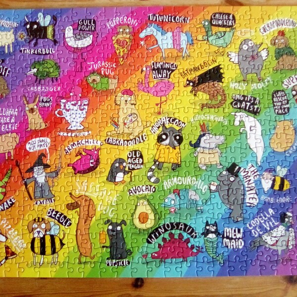 Punimals Animal Jigsaw Rainbow Jigsaw Pun Jigsaw Funny Jigsaw Katie ...