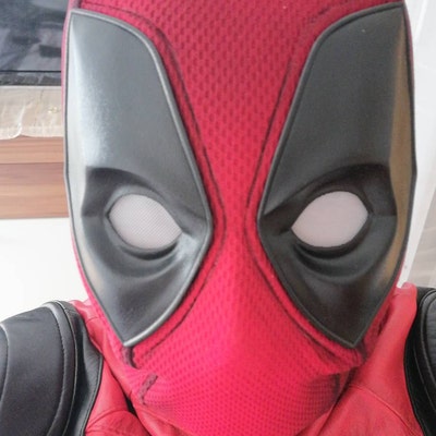 Deadpool Costume Cosplay Mask Halfshell Magnetic Eyes - Etsy
