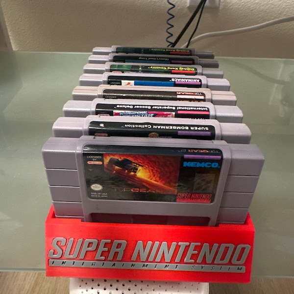 Super Nintendo Entertainment System SNES Game Cartridge Display - Etsy