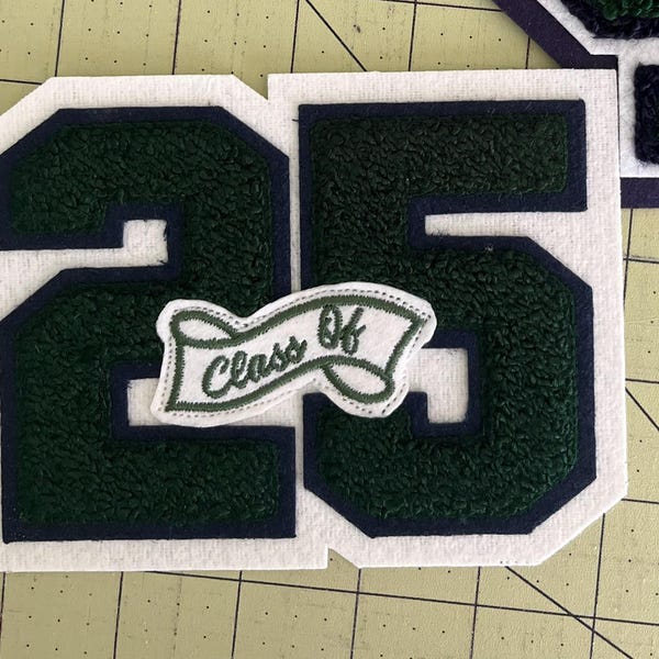 3" Chenille Varsity Letterman "class Of" Number - Etsy