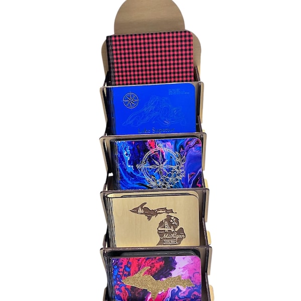 Coasters Display Stand SVG, Laser Cut Files for Glowforge, Retail Counter Display Stand, Digital ...