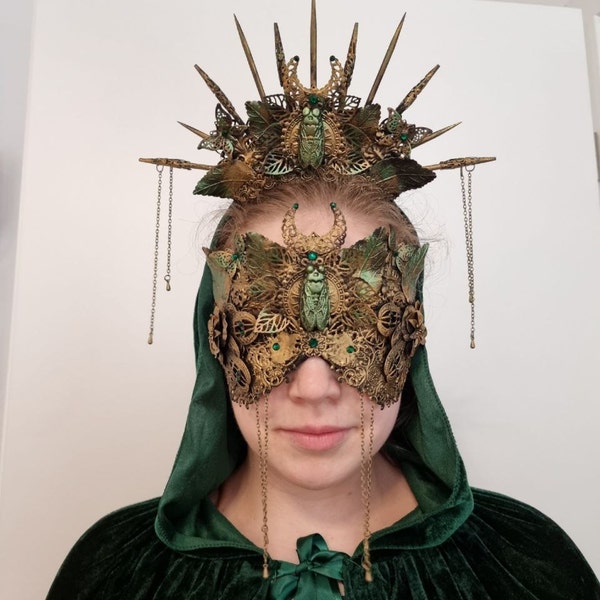 Blind Mask " King & Queen " , Gothic Crown, Gothic Headpiece, Religious ...