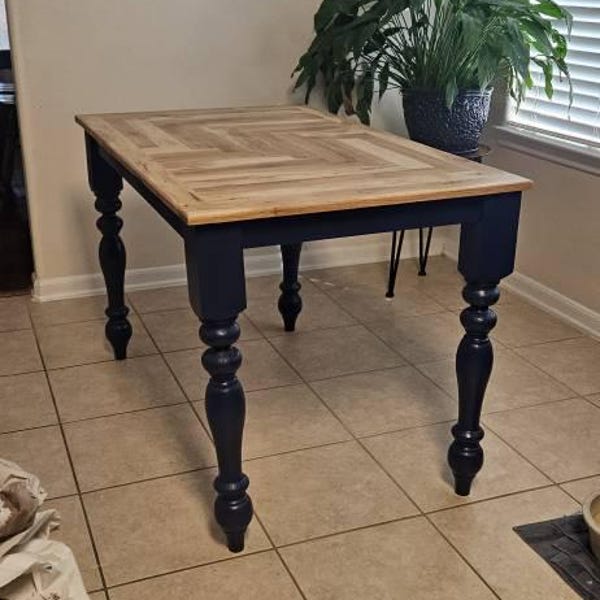 Farmhouse Table Legs - 3.5" x 29" - Set of 4 - Unfinished Wooden Dining ...