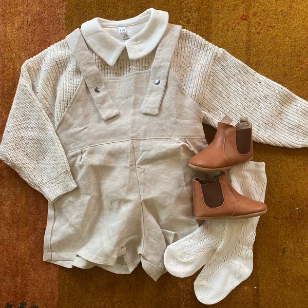 Baby Linen Top, Girls Linen Blouse Gingham, Baby Girl Linen Shirt ...