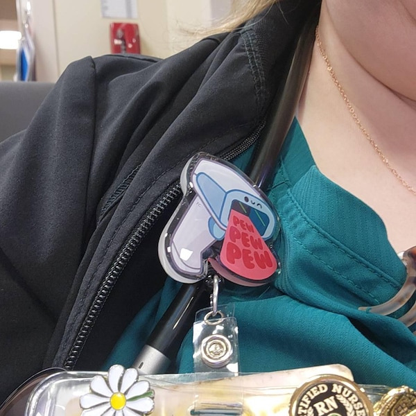 Blood Tube Badge Back, Custom Name Tag for Clinical Laboratory ...