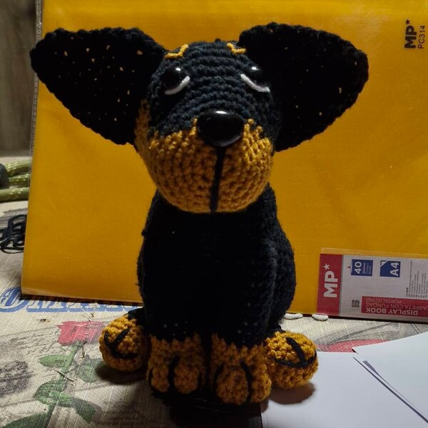 Rottweiler Dog Crochet Pattern/ Amigurumi Tutorial Plushie Dog/ Crochet ...