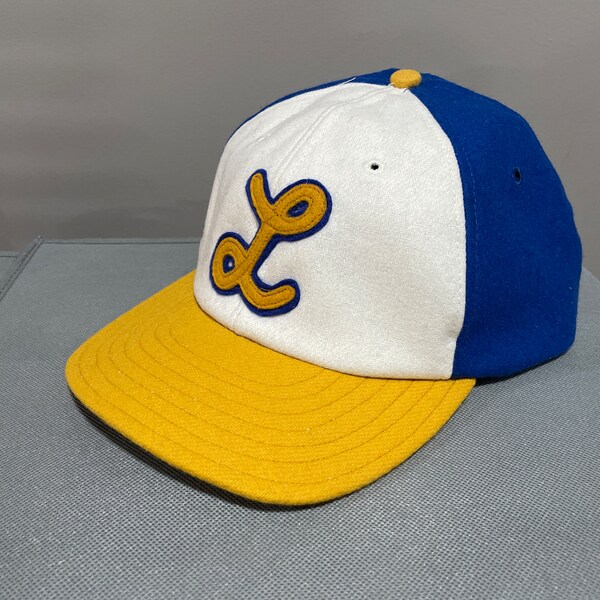 Light Grey Melton Wool 8 Panel Baseball Cap With Navy Soutache, Eyelets ...