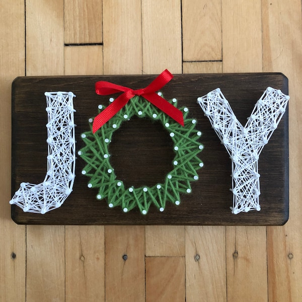 DIY Joy Wreath String Art Kit - Etsy