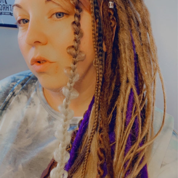 Black and Brown Ombre Synthetic Dreads and Braids Extensions, Kanekalon ...