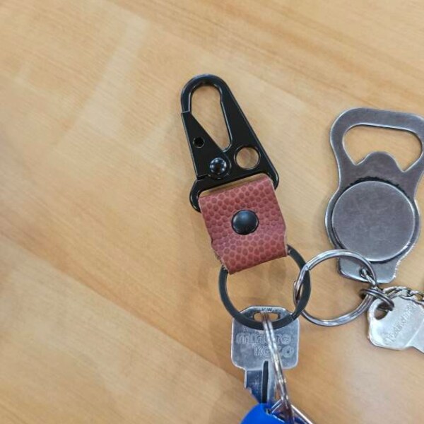Leather Clip Keychain, Handmade Leather Keychain, EDC Keychain, Premium ...
