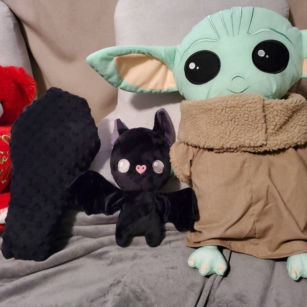Custom Bat Plush - Halloween Bat Softie - Embroidered Stuffed Animal ...