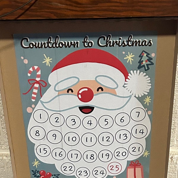 Countdown to Christmas, Glue Cotton Balls on Santa's Beard Countdown ...