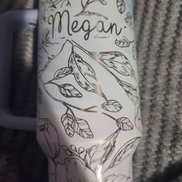 Stanley Engraved Engraved 30oz Tumbler Stanley H2.0 Quencher Floral ...