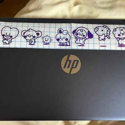 BT21 Decal Set BTS Bangtan Holographic or Purple Glitter Vinyl Decal ...