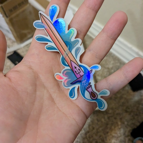 Riptide Original Holographic Vinyl Sticker, Durable Waterproof 3" Percy ...