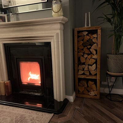 Log Store Indoor Log Holder Log Basket Wood Burner Log Storage Kindling ...