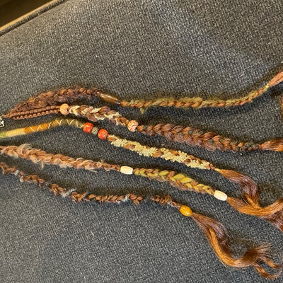 Ombre 4 Clip Set, Rainbow Fae Braids, Dreadlocks, Hair Wraps, Synthetic ...