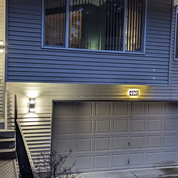 Custom House Number Sign, LED Number Box, Personalized Address Plaque ...