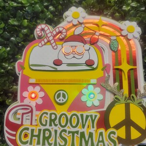 Groovy Bus Cake Topper Rainbow Groovy Centerpiece Groovy - Etsy