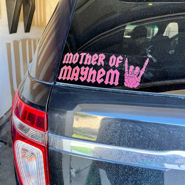Car Decal Mother of Mayhem, Alternative, Vinyl Decal, Mama, Chaos ...