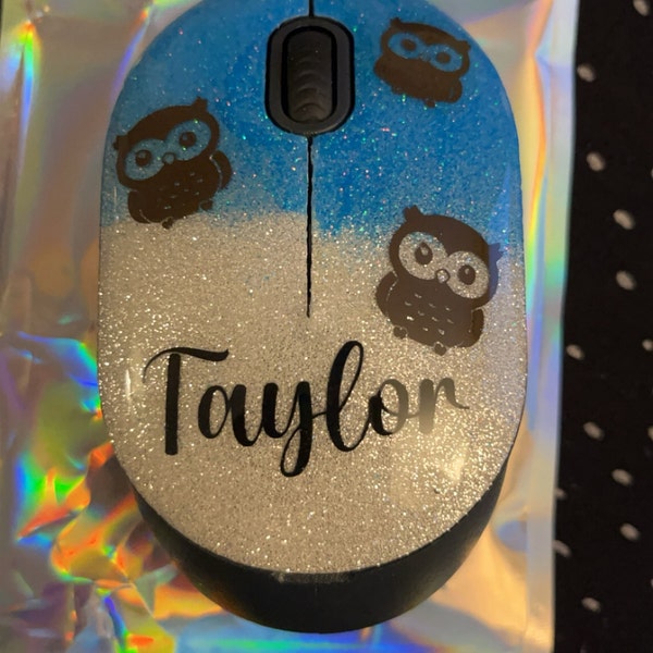 Custom Glitter Epoxy Gel Pen, Stapler, and Wireless Mouse Set - Etsy