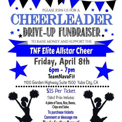 EDITABLE Cheerleader Fundraiser Flyer, Printable PTA PTO Flyer, School ...