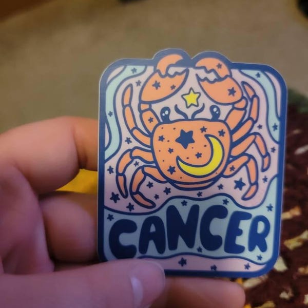 Cancer Vinyl Sticker, Cute Sticker, Waterproof, Laptop Sticker ...