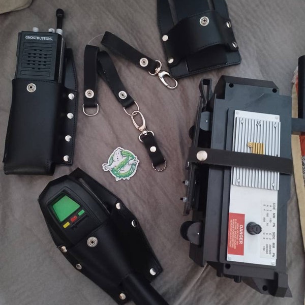 Ghostbusters Uniform Stock Leather PKE /gizmo/motorola /key Fobs Holder ...