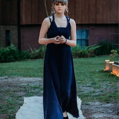 Bridesmaid Dress, Navy Infinity Dress Convertible Dress, Navy Blue Maxi ...