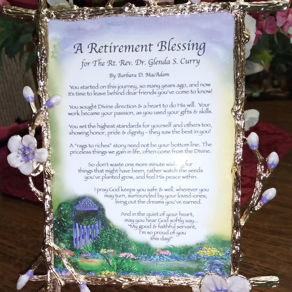 A Retirement Blessing - Printable Download, 5x7 Frameable Poem for ...