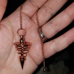 Copper Plated Spiral Pendulum, Copper Vortex Pendulum, Dowsing Pendulum ...