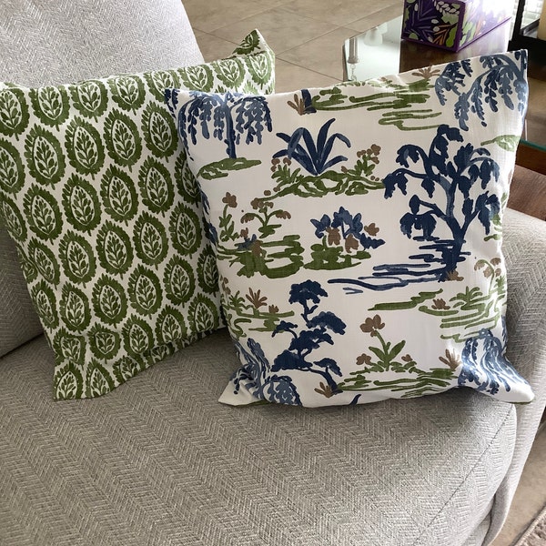 Blue Pillow Cover. Blue Throw Pillow, Blue Euro Sham, Blue Covers for ...