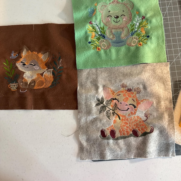 Safari Animals Embroidery Designs, Zoo Animal Machine Embroidery, Baby ...