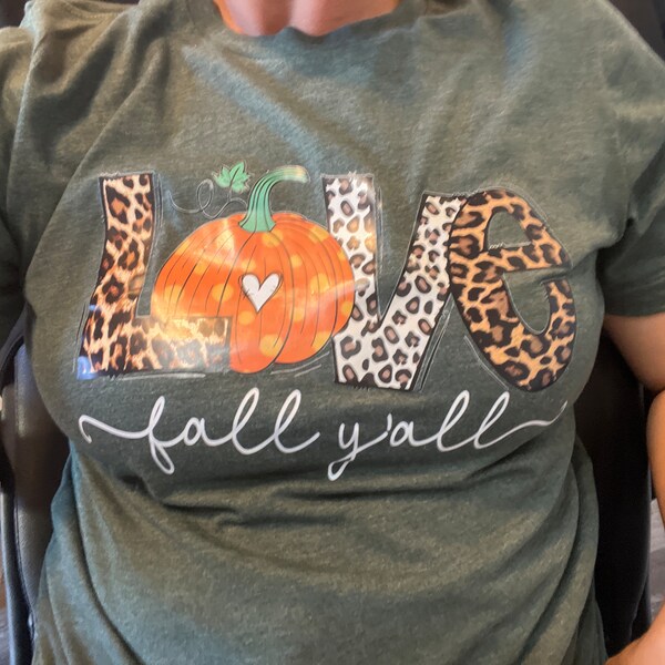 Love Fall Y'all Shirt, Leopard Print Fall Shirt, Thanksgiving,hello ...