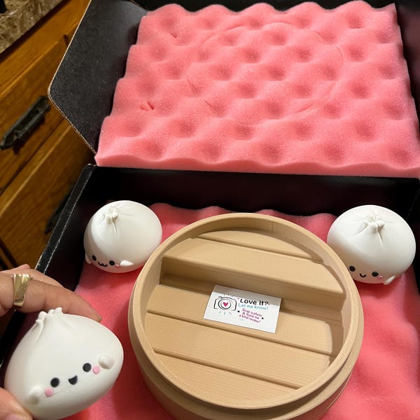 3D Printed Cute Dumplings in Steamer Basket - Etsy