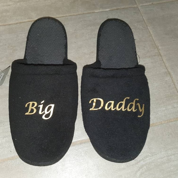Personalized Slippers: 'big Daddy' Gift, Groomsmen Gifts, Any Custom ...