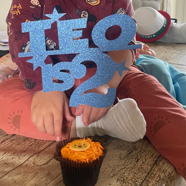 Birthday Personalised Cake Topper for Kids Girls Boys Custom Cake ...