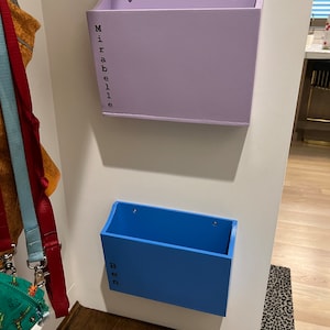 Handmade Modern Mail Holder Wall Mounted in Color OF YOUR CHOICE Wooden ...