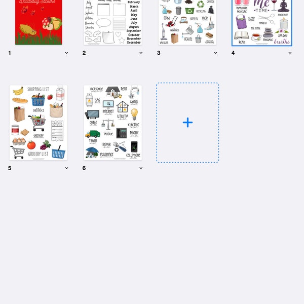 Grocery Shopping Digital Planner Stickers - Meal Planning, Food Icons ...