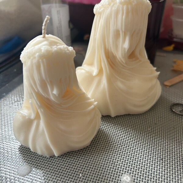 Wreath Veil Women Candle Mold-young Girl Candle Silicone Mold-veil ...