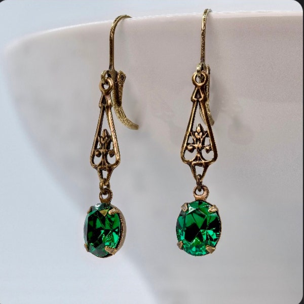 Regency Style Earrings, Vintage Drop Earrings, Edwardian Earrings ...