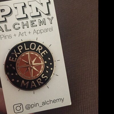 Space Enamel Pin Explore Mars Lapel Pin Science Pin Astronomy Hat Pin ...
