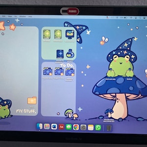Wizard Frog Computer Desktop Theme Background Wallpaper Organizer Set ...